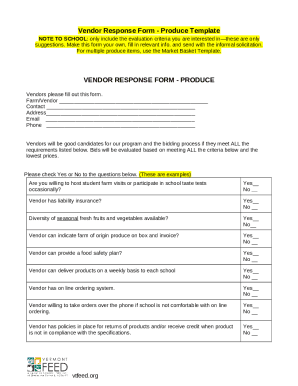 Free Vendor Evaluation Template Doc Template | pdfFiller