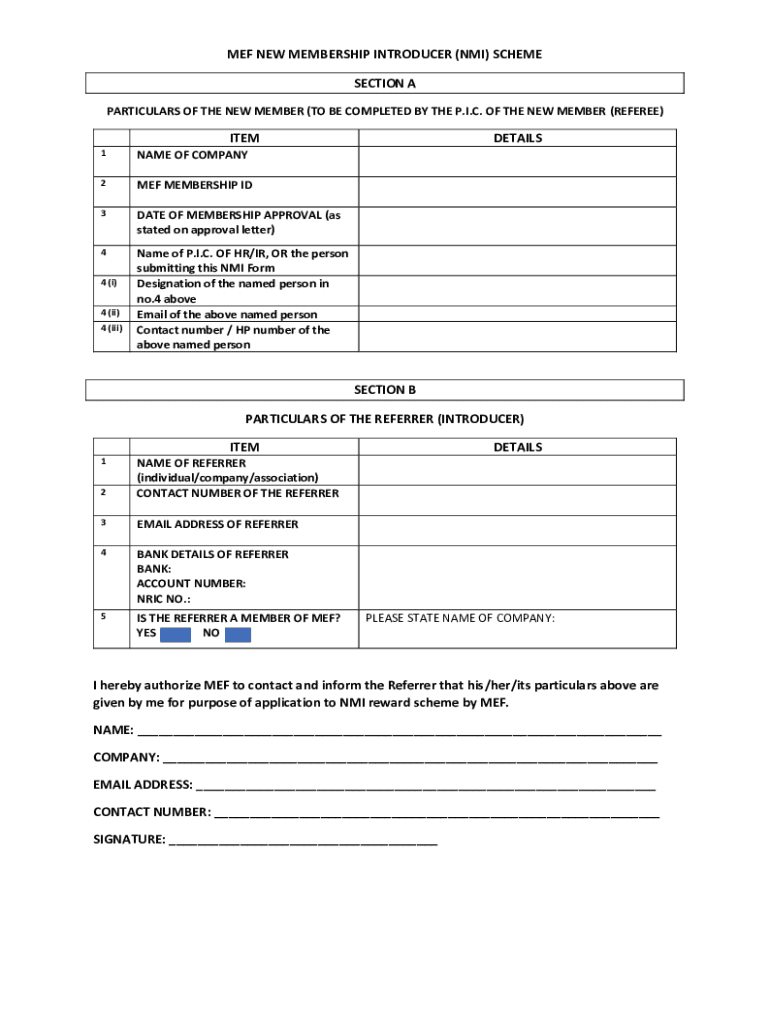 Fillable Online NMI Application Form Fax Email Print - pdfFiller
