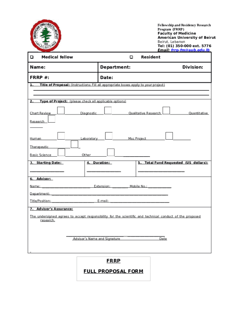 Initiate a Non-School of Medicine Fellowship Proposal ... Doc Template ...