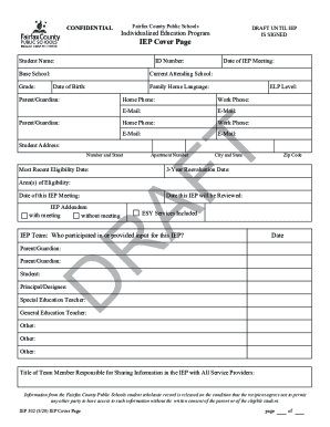 Fillable Online Individualized Education Program (IEP) Guidebook Fax ...