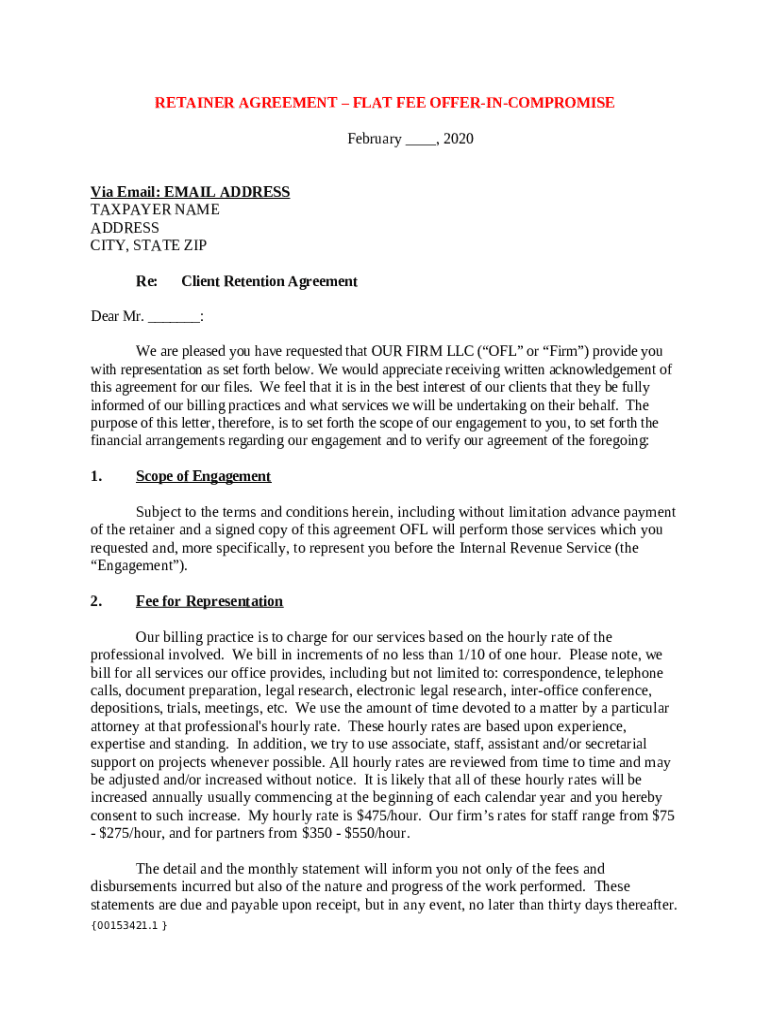 What is a flat-fee retainer agreement? - Arquilla Law Doc Template ...