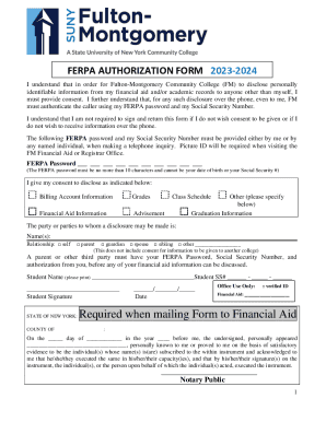 Fillable Online 2023-2024 (FERPA)Consent and Disclosure Form Fax Email ...