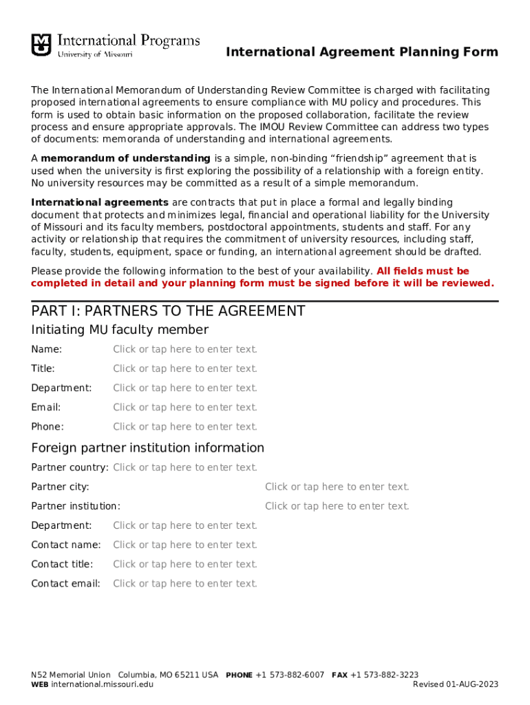 Handbook for Planning International Linkage Agreements - international missouri Doc Template ...