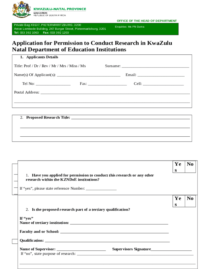 Online Application for Permission to Conduct ... Doc Template | pdfFiller