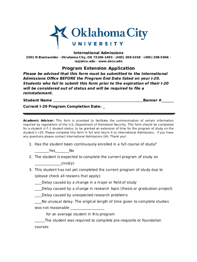 Program Extension Application Doc Template | pdfFiller