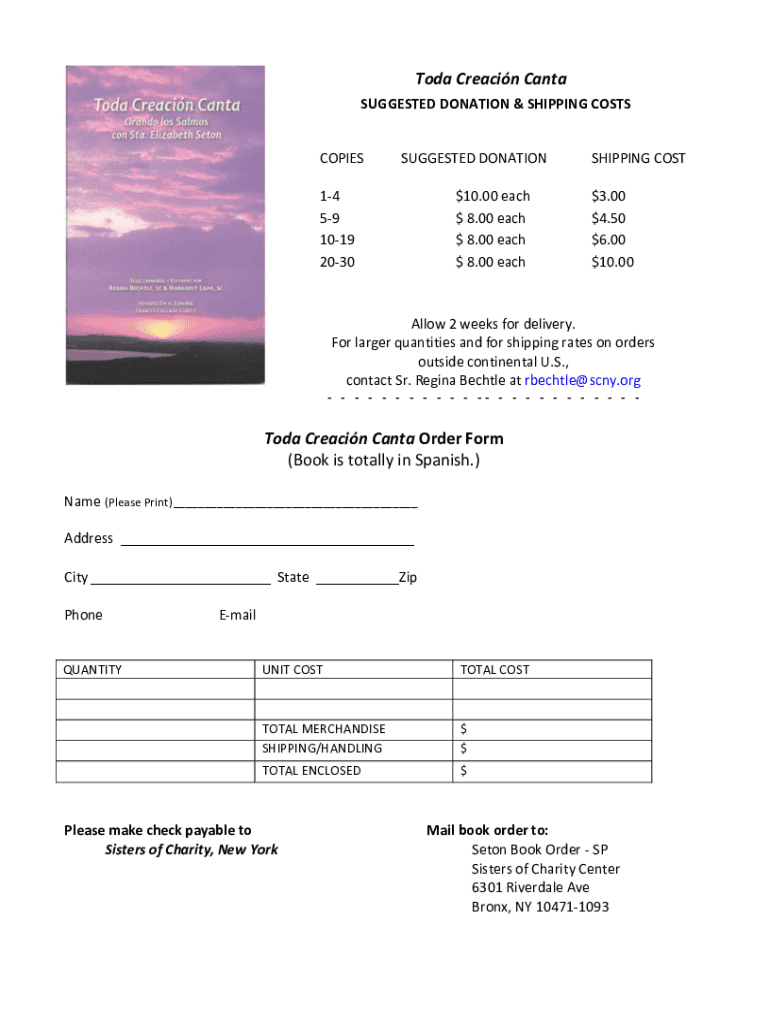 Fillable Online Spanish order form (2) docx ENC Fax Email Print - pdfFiller