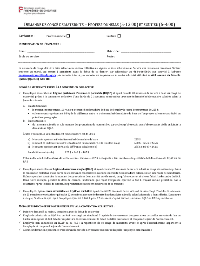 Remplissable En Ligne Modle de lettre de demande de cong Fax Email Imprimer - pdfFiller