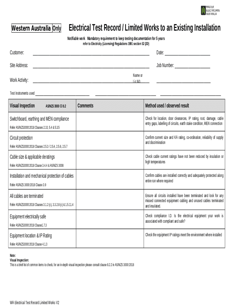 What needs to be recorded in an electrical log book? Doc Template ...