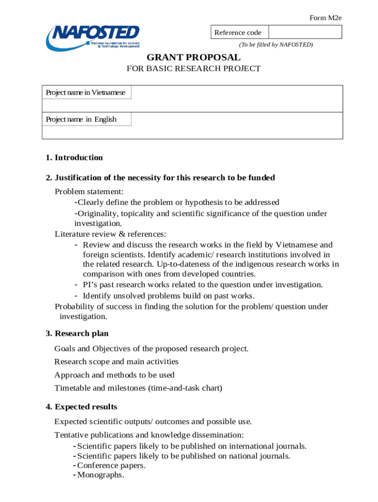 How to write a grant proposal - PMC Doc Template | pdfFiller