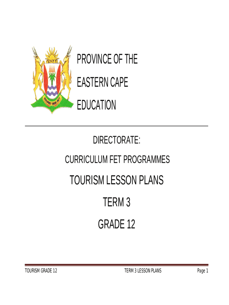 31.100- Lesson PLAN Template TERM 4 grade 10 Doc Template | pdfFiller