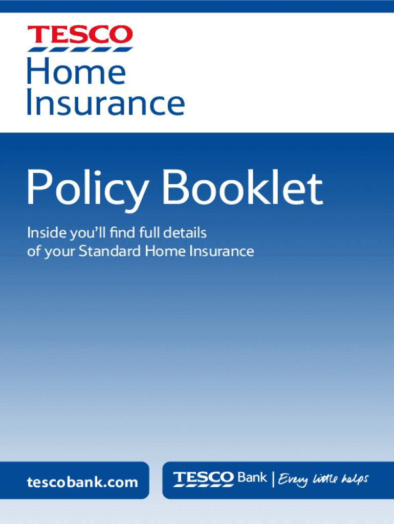 Fillable Online Tesco Home Contents Insurance - Get a UK Quote & Apply ...