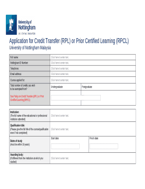 transfer-of-credits- Doc Template | pdfFiller