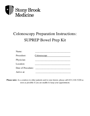 Fillable Online Two Day SUPREP Bowel Prep Fax Email Print - pdfFiller