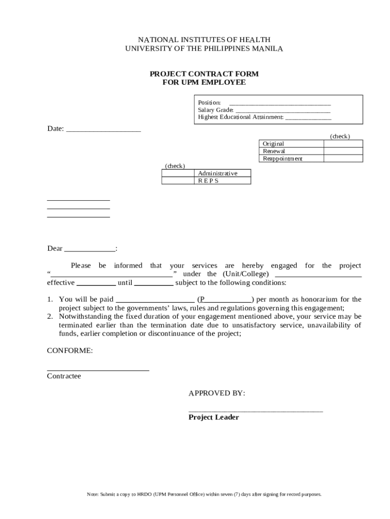 Project-Contract--for-UPM-Employees.doc Doc Template | pdfFiller