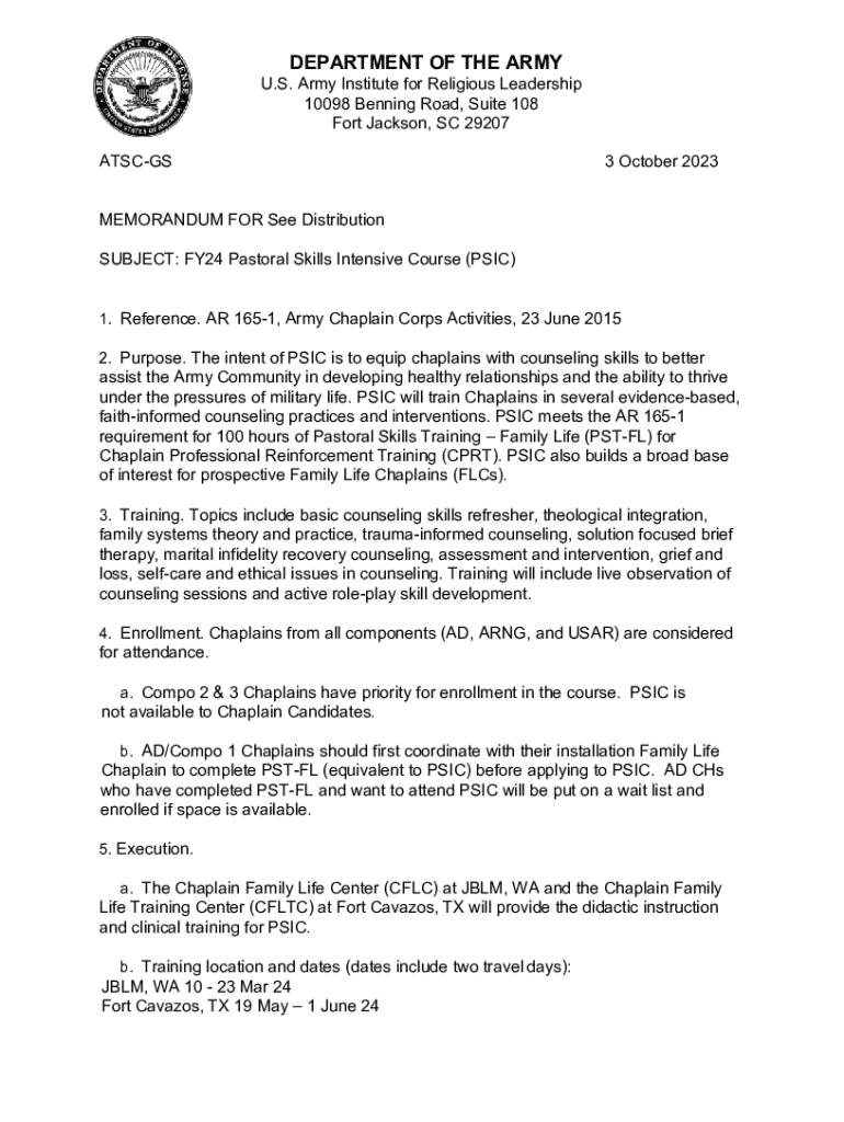 Fillable Online US Army Institute for Religious Leadership: Mission Fax ...