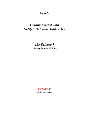 Fillable Online Get Started with Tables in Oracle NoSQL Database Cloud ... Fax Email Print ...