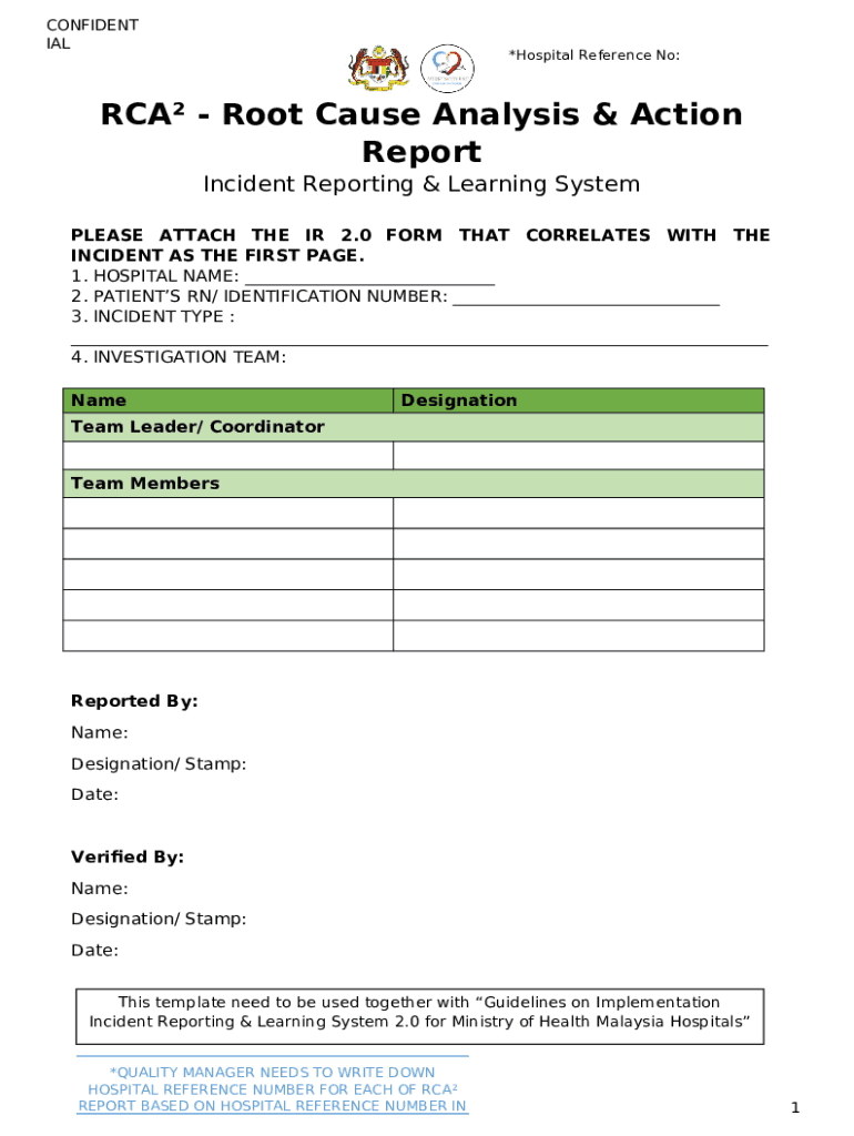 Root Cause Analysis to Improve Incident Reporting in an ... - jknmelaka ...