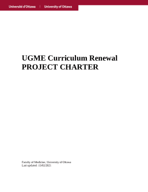 UGME Curriculum Renewal Project Status Report Doc Template | pdfFiller