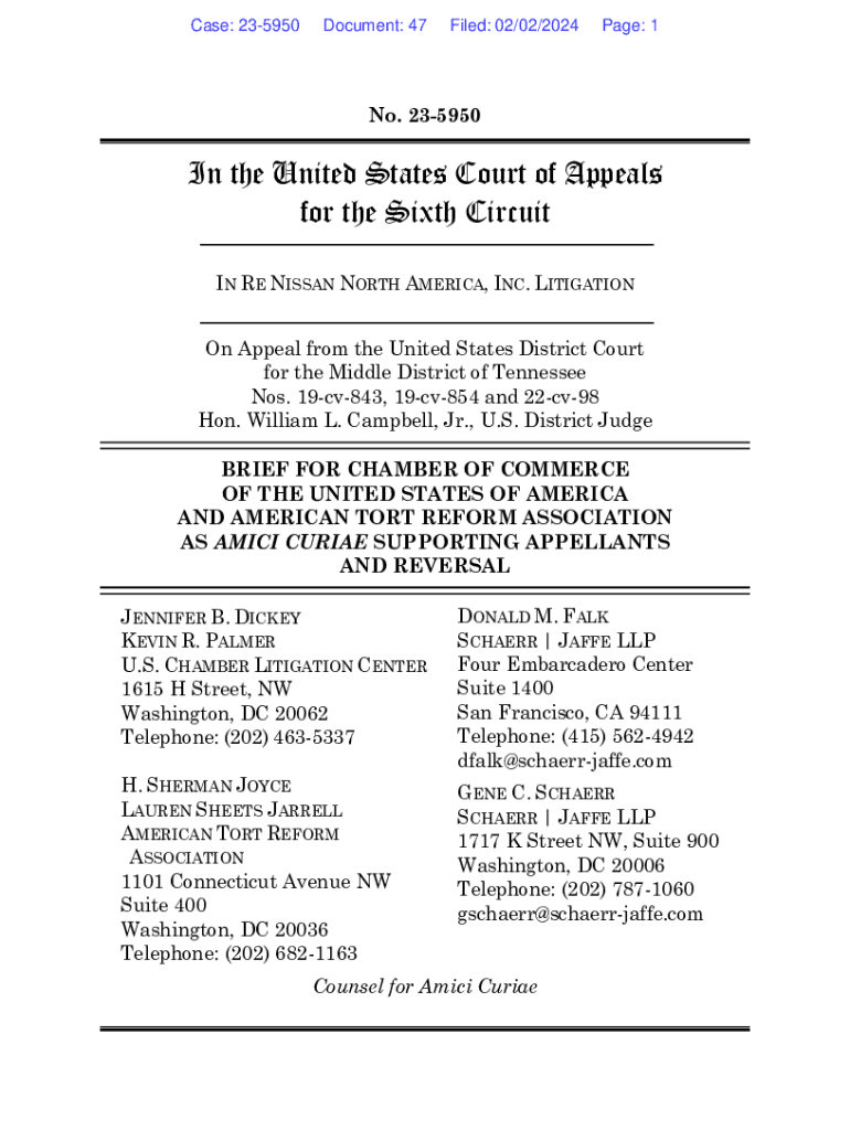 Fillable Online amici brief of the United States Chamber of ...