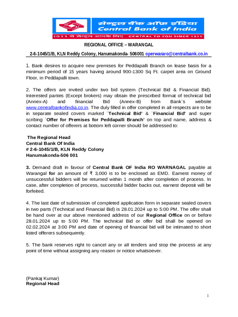 In continuation with the Technical Bid ... Doc Template | pdfFiller