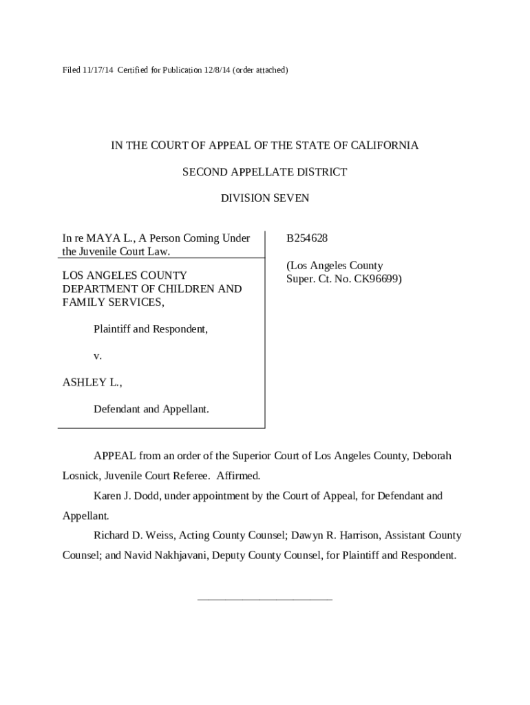 In re M.V. CA2/ :: 2023 :: California Courts ... Doc Template | pdfFiller