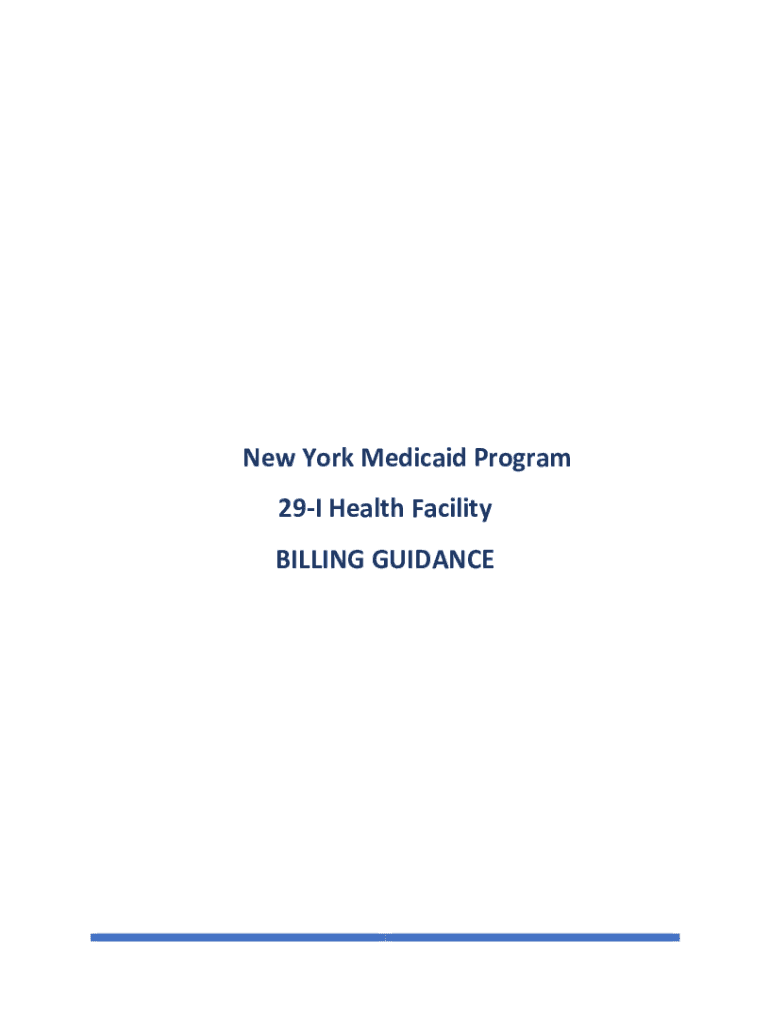 Fillable Online New York Medicaid Program 29-I Health Facility Tip ...