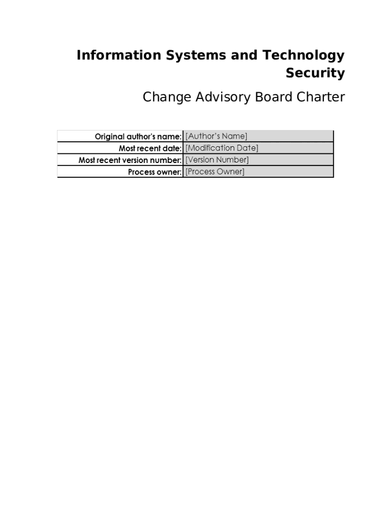 What is a Change Advisory Board? (Overview, Roles, and ... Doc Template ...