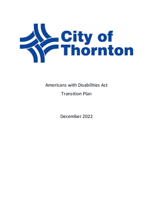 Fillable Online Introduction to the ADA Comprehensive Transition Plan ...
