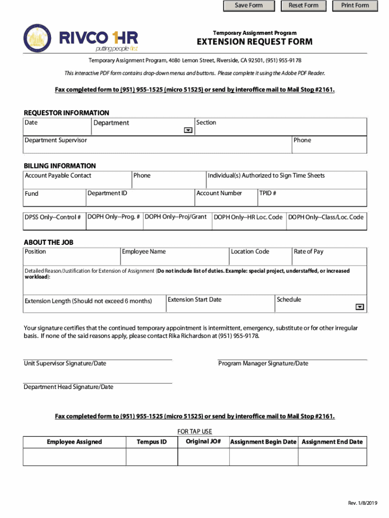 Fillable Online Extension Request Form 2019-01-08.pdf Fax Email Print ...