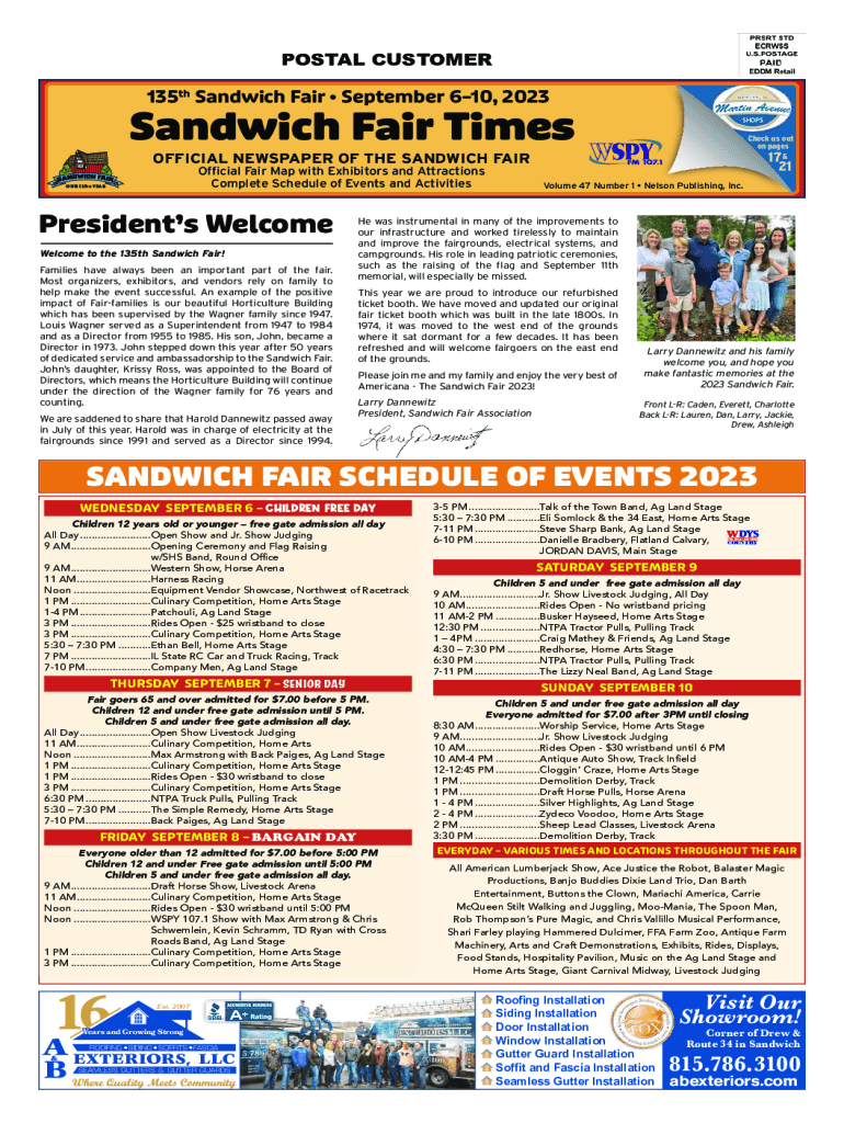 Fillable Online Sandwich Fair Map Fax Email Print - pdfFiller