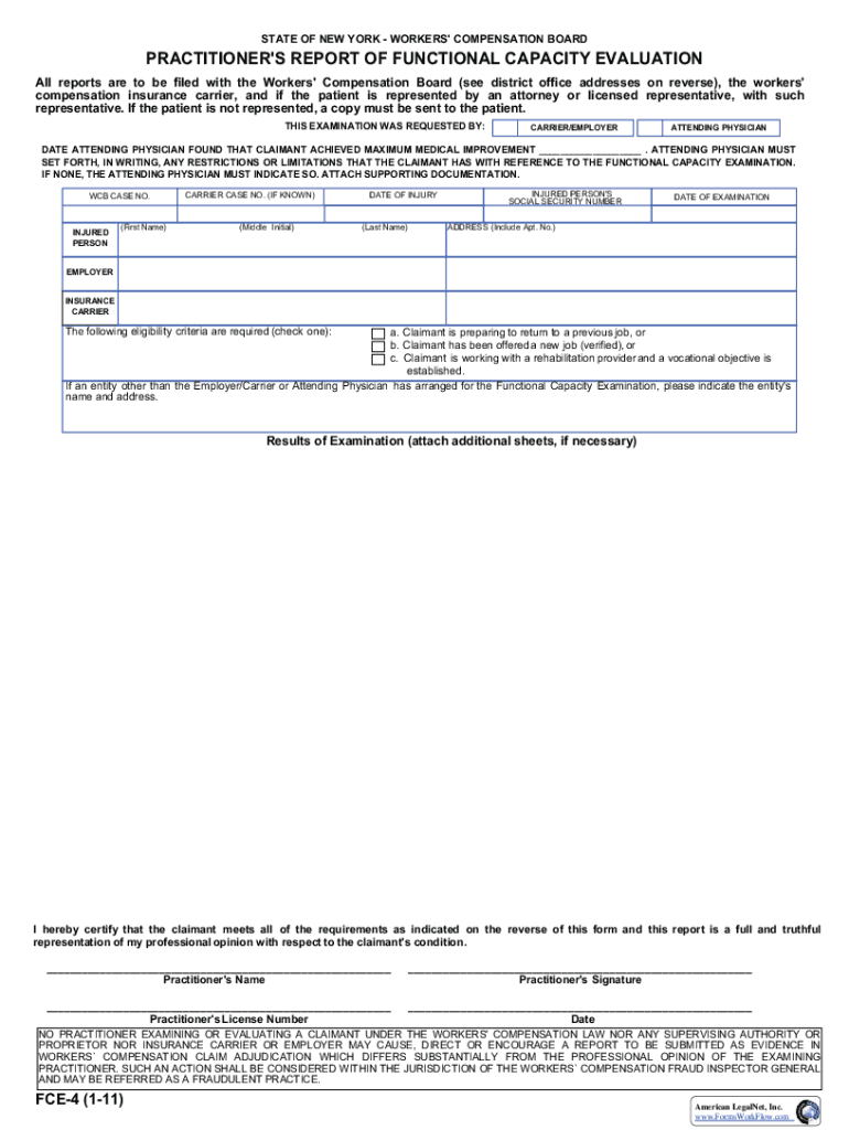 Fillable Online Functional Capacity Evaluations: What Are They and What ...