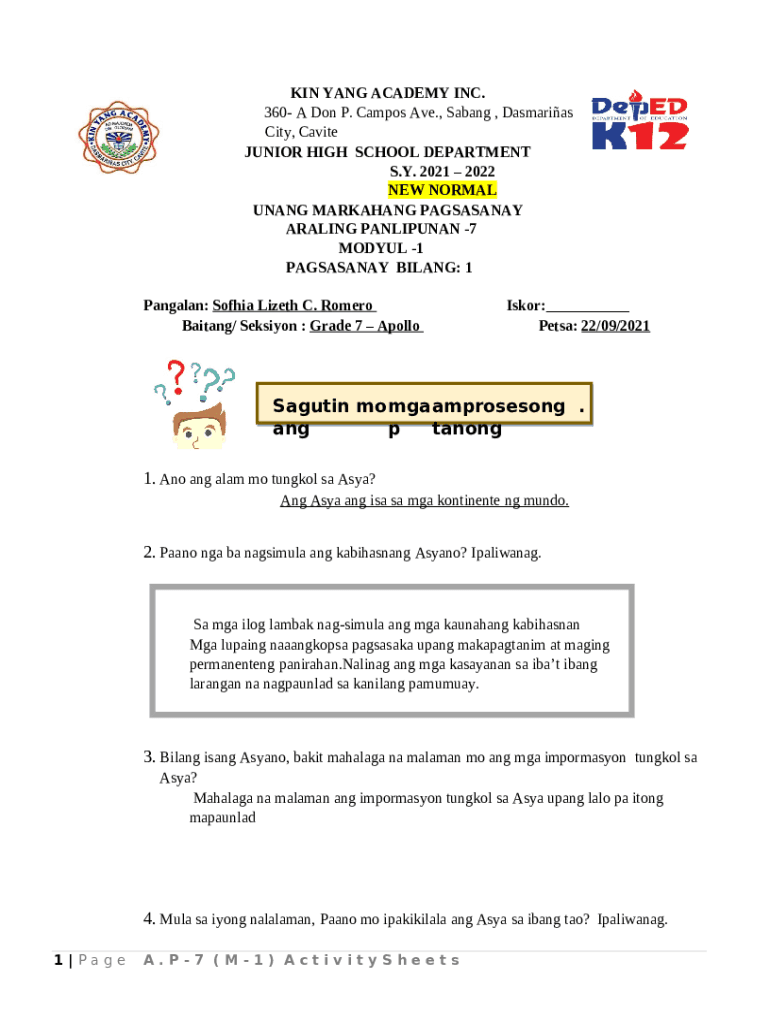 Kin Yang Academy - Dasmarias, Philippines - Education Doc Template ...