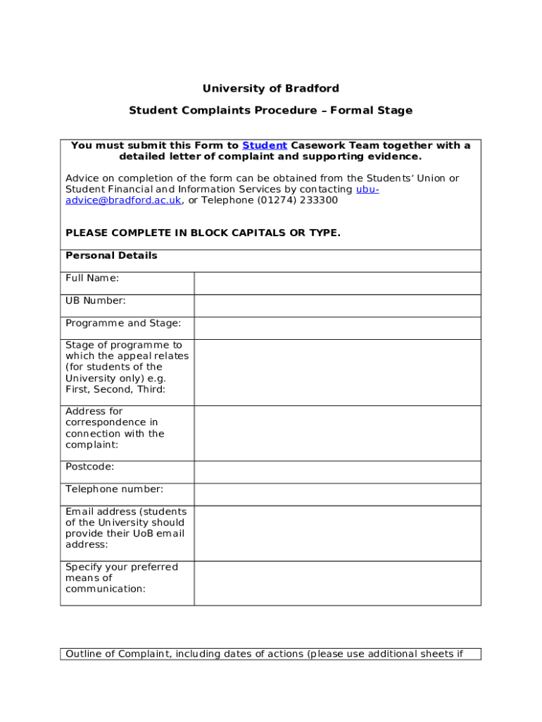 There are three stages to the academic appeals Doc Template | pdfFiller