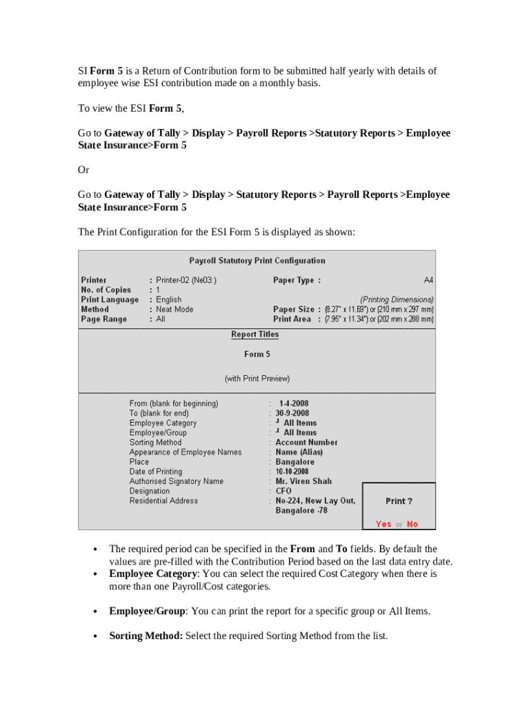 Esic 5 PDF Download - Fill Out and Sign Printable ... - mba ind Doc ...