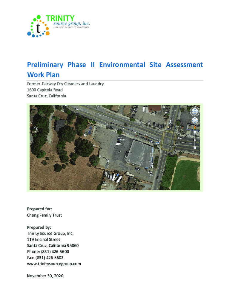 Fillable Online Preliminary Phase II Environmental Site Assessment Work ...