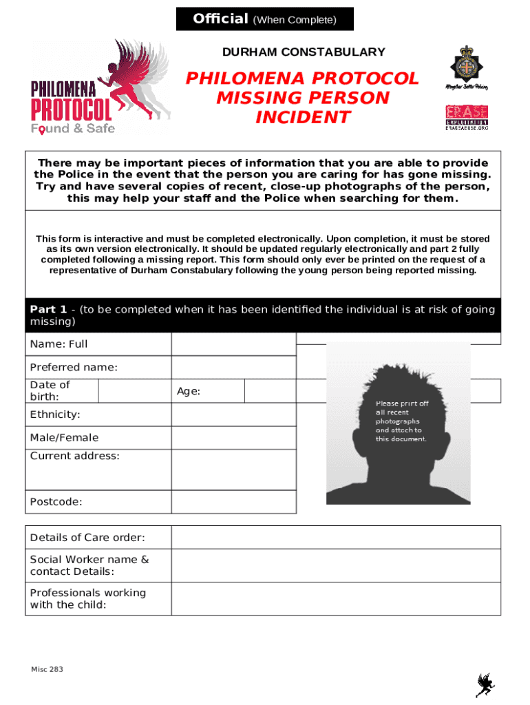 Durham Police's Philomena Protocol to help children in care Doc ...