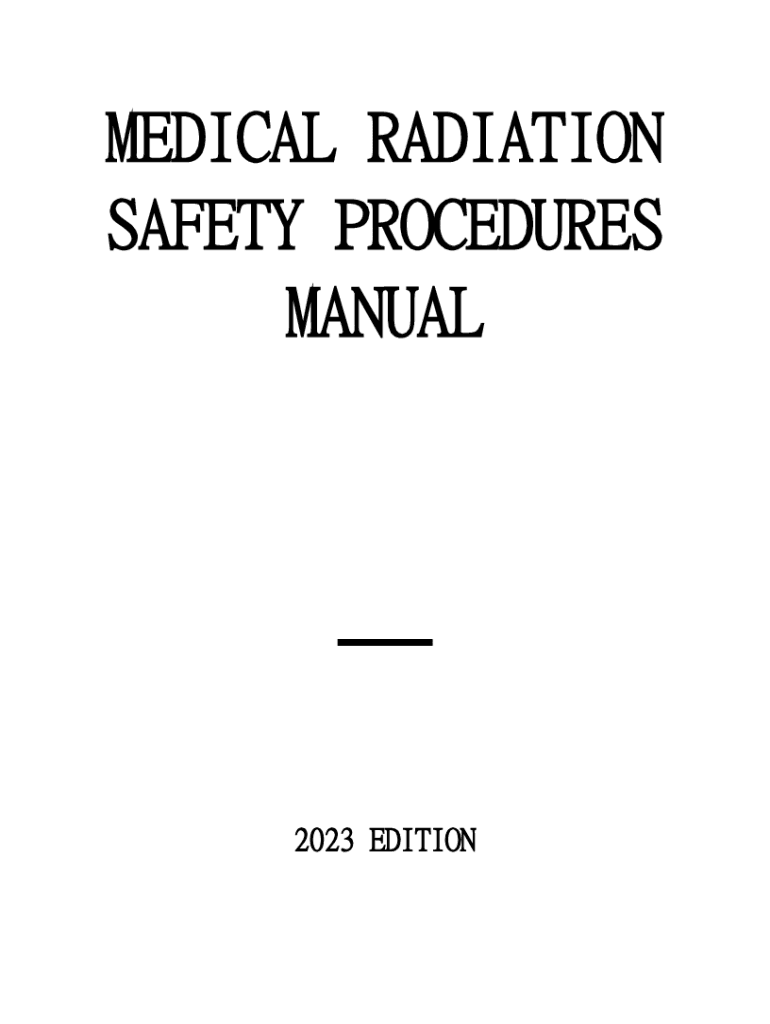 Fillable Online Radiation Safety Manual - Safety and Risk Services Fax ...