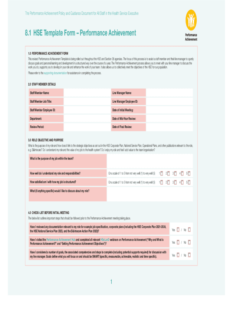 Fillable Online Performance Assessment Form - HHS Staff Fax Email Print ...