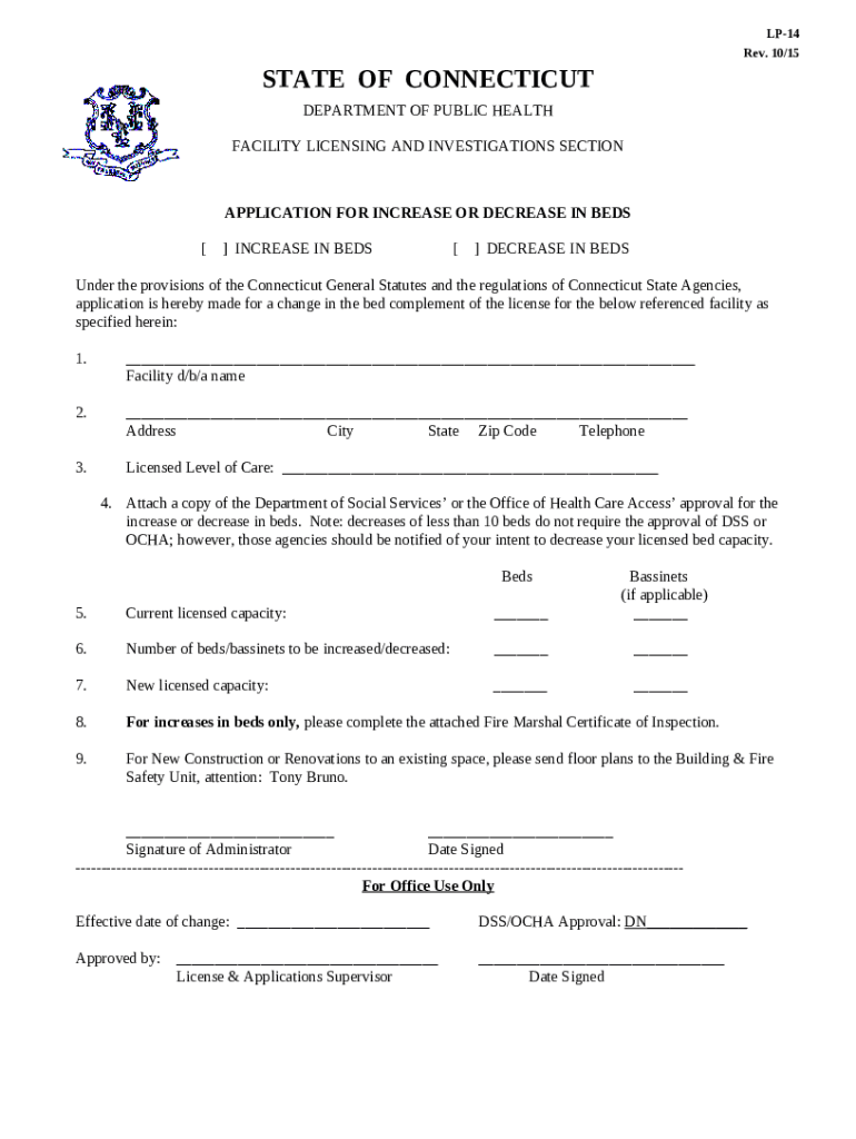 Nursing Home Bed Reduction - Certificate of Need (CON) Doc Template ...