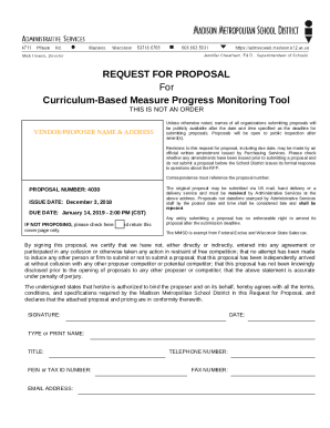 Curriculum-Based Measure Progress Monitoring Tool. Request for Proposal ...