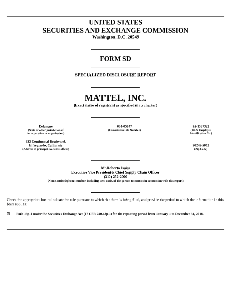 A copy of this SD is publicly available on the "SEC Filings" page of ...