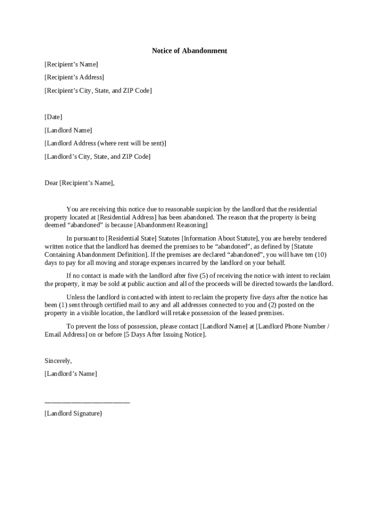 Sample letter of termination of tenancy agreement Doc Template | pdfFiller