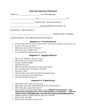 What's your interview opening statement? - veterans uconn Doc Template ...