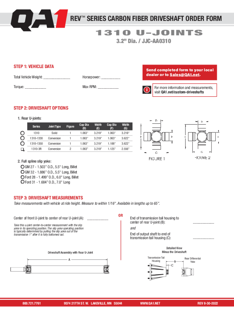 Fillable Online 3.25'' Carbon Fiber Hot Rod and Custom Car Driveshaft ...