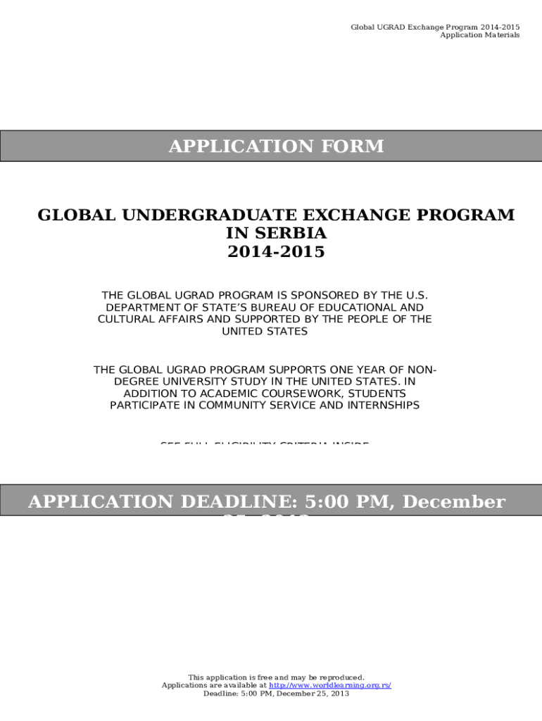 Global-UGRAD-Serbia-Application-Instructions-2014- ... Doc Template ...