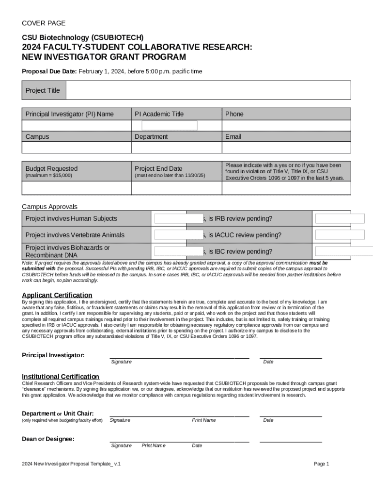 Collaborative Research Faculty Fellowships Cover Sheet ( ... Doc Template | pdfFiller