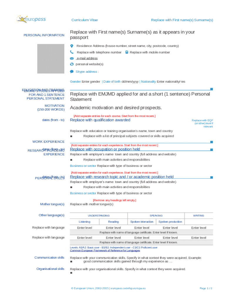 Personal Location (PLF) Doc Template | pdfFiller