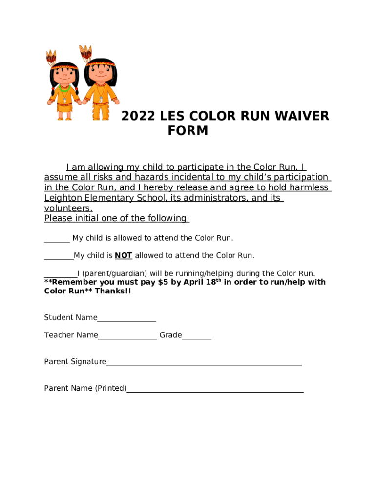 Waiver & Release of all claims and assumption of risk Doc Template ...