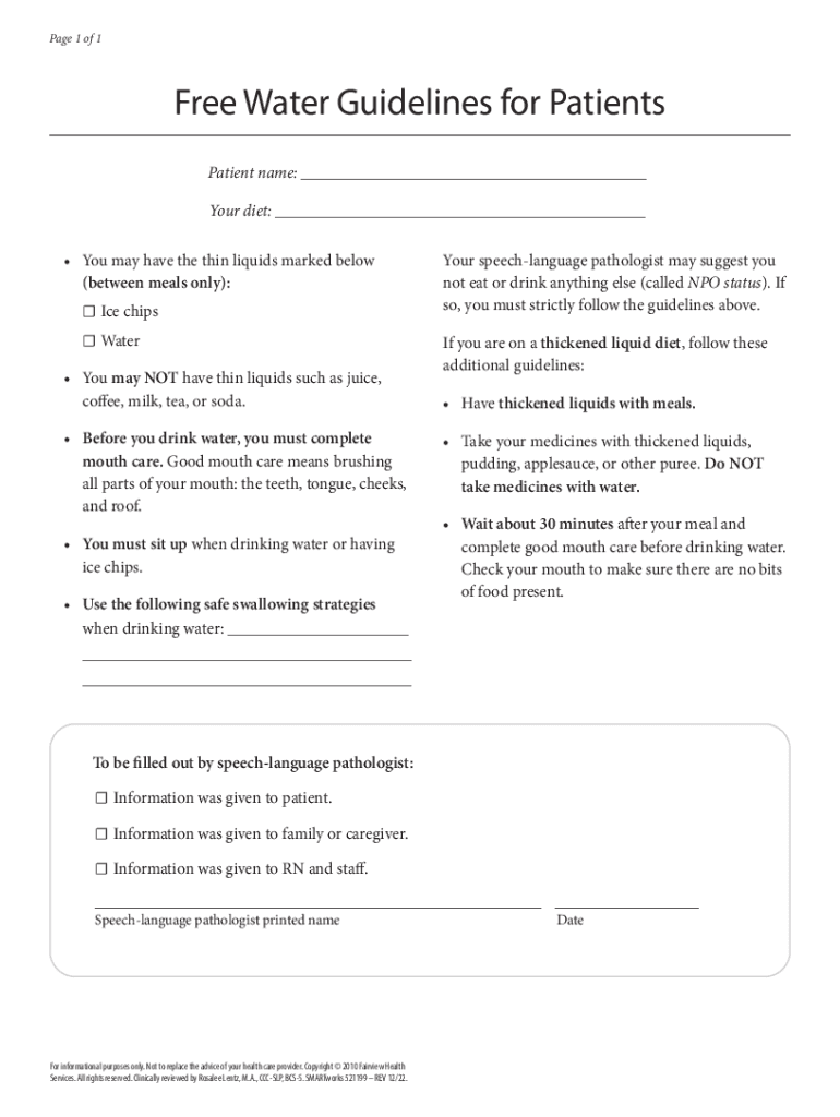 Fillable Online Sometimes patients are only allowed to have ice chips. ... Fax Email Print ...