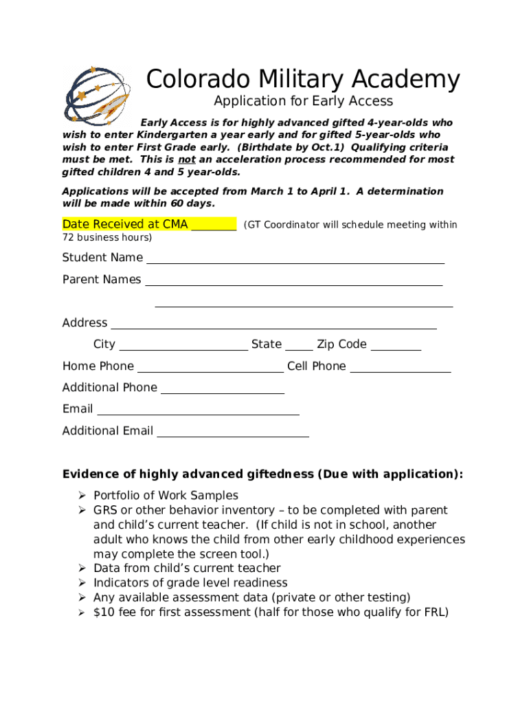 CMA-Early-Access-Application- Doc Template | pdfFiller